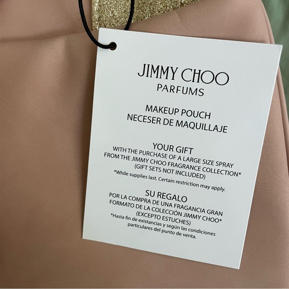 Jimmy Choo | Bags | Jimmy Choo Parfums Blush Pink And Gold Glitter ...